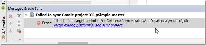 【已解决】Android Studio错误提示：Gradle project sync failed. Basic functionality (eg. editing, debugging ...