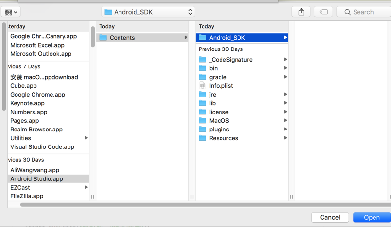 【已解决】Mac中Android Studio出错：The selected directories not a valid home for Android SDK – 在路上